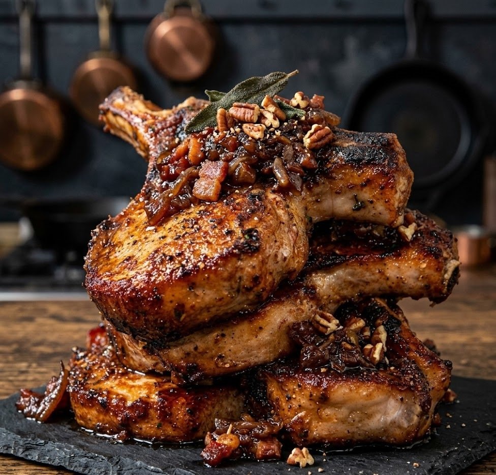 James Martin Pan Fried Pork Chops